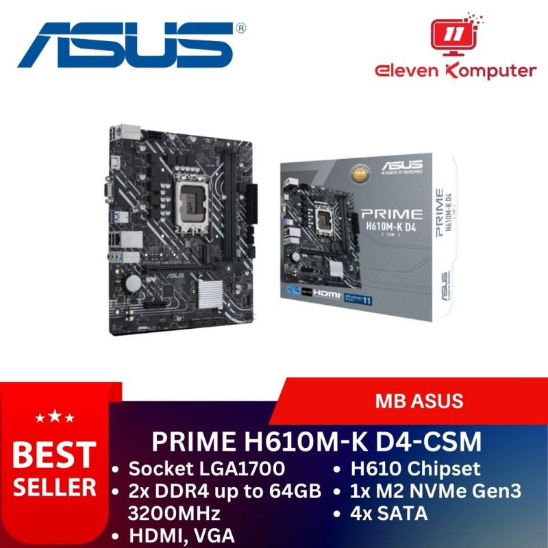 MB ASUS PRIME H610M-K D4-CSM (LGA1700, DDR4)